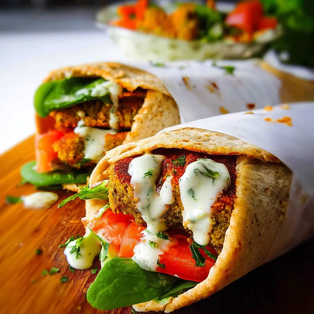 Homemade Falafel Wrap Recipe - Her Kitchen Stories
