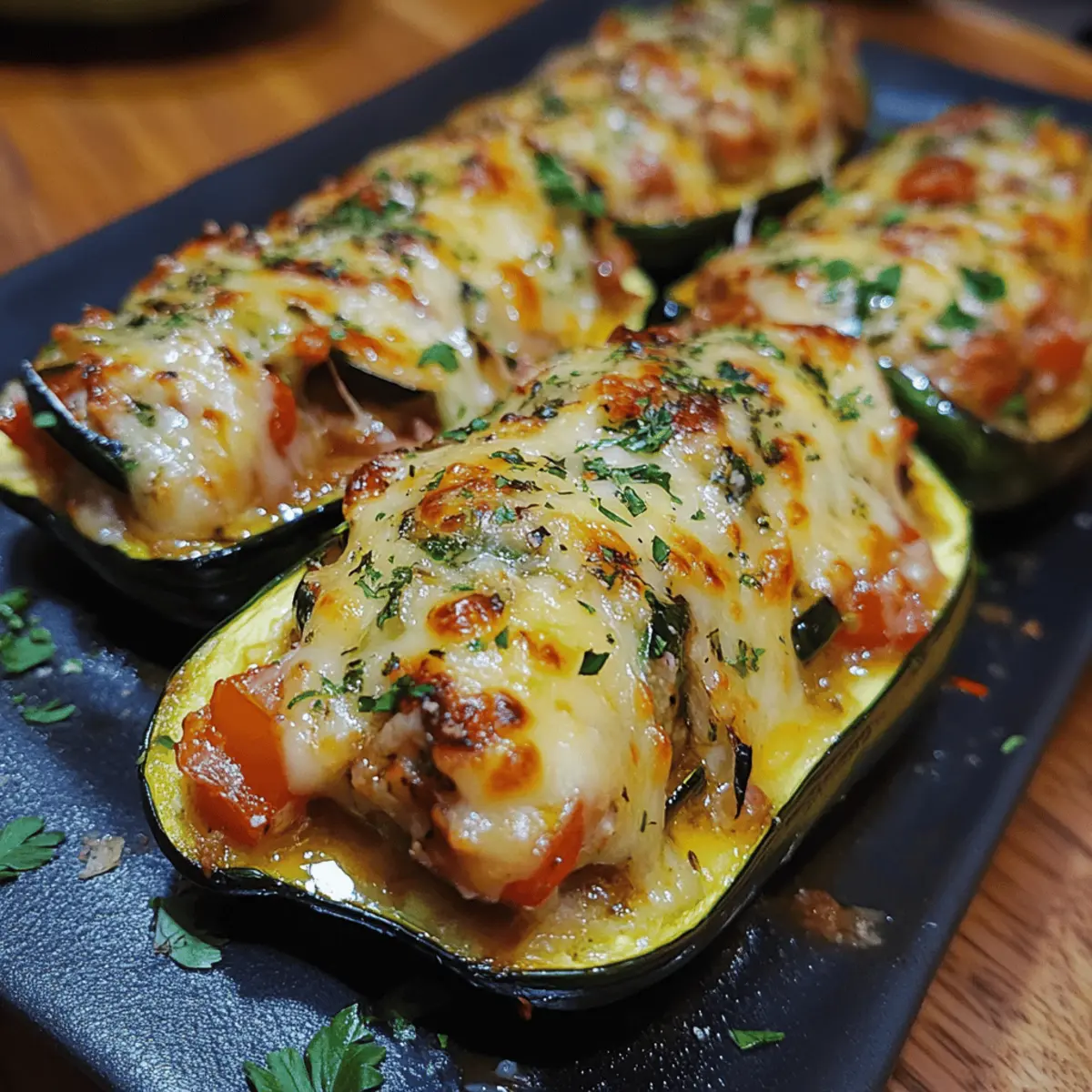 Easy Creamy Delicious Mediterranean Stuffed Zucchini Recipe