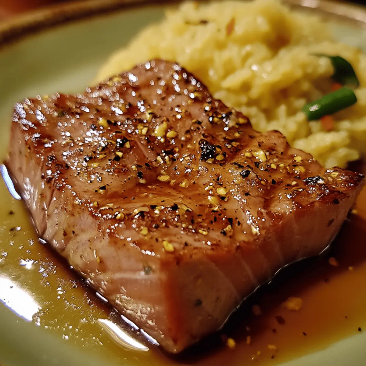 Perfect Delicious Pan-Seared Tuna Steak with Calamansi-Soy Glaze