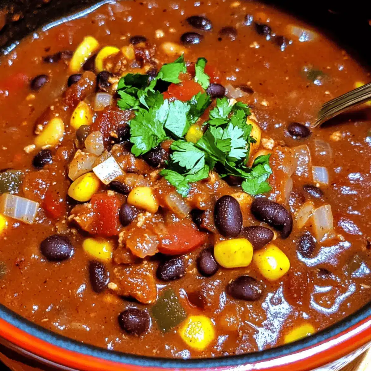 The Ultimate Creamy Comforting Vegetarian Black Bean Chili