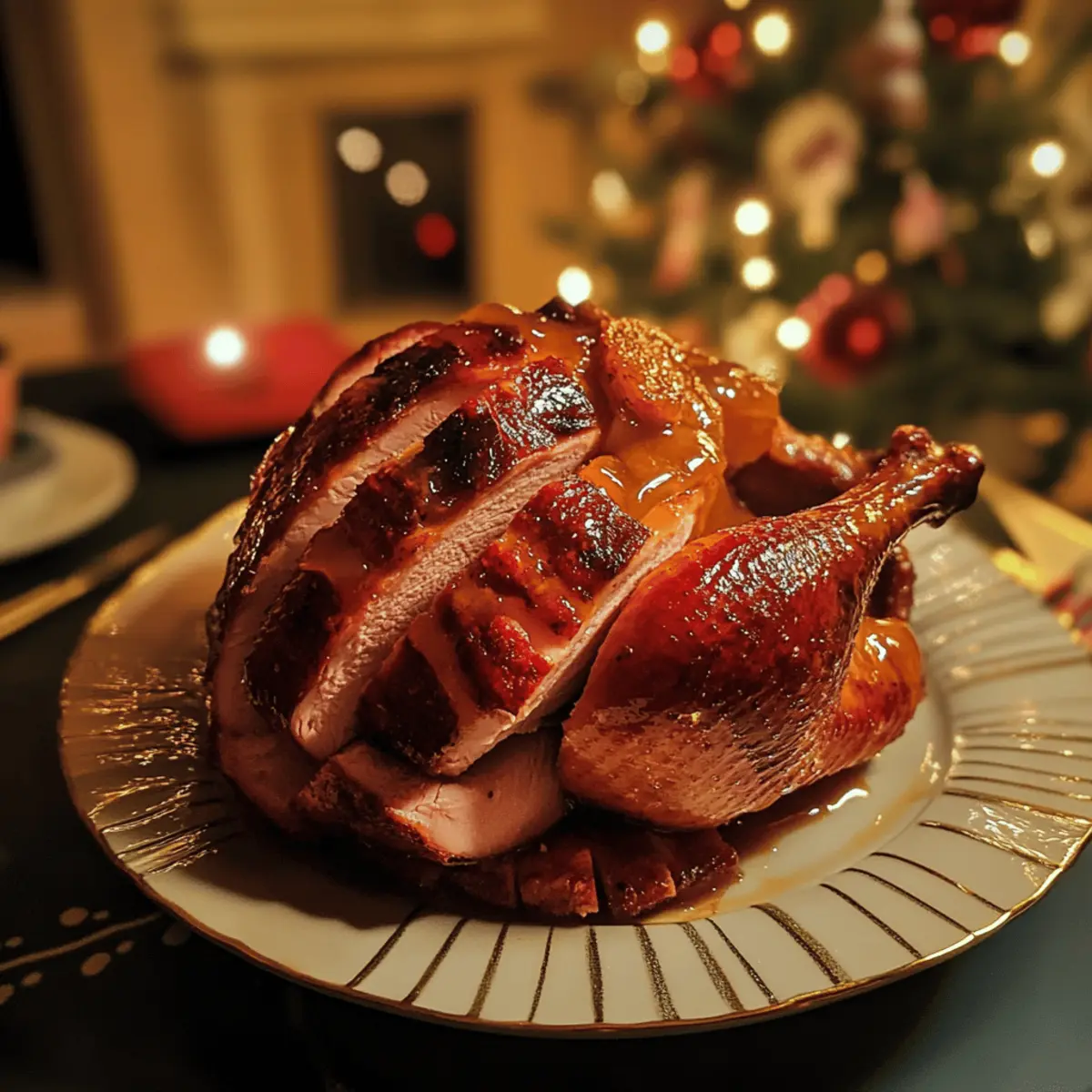 Ultimate Juicy Christmas Turkey “Ham” with Honey Glaze