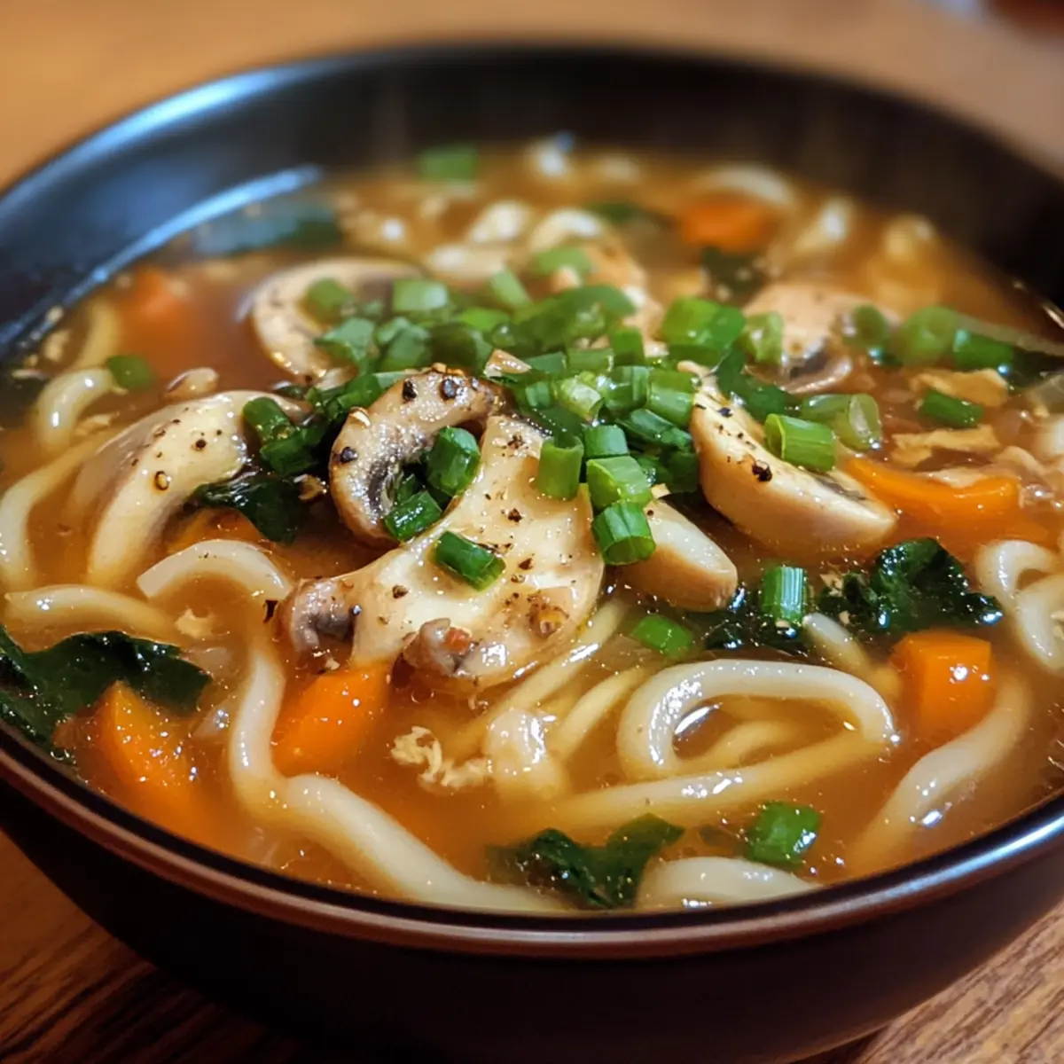 Easy Chicken Udon Vegetable Soup Recipe with Delicious Chewy Goodness