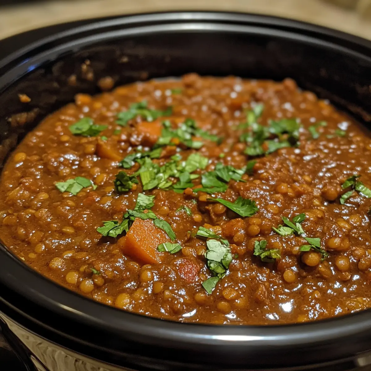 Ultimate Delicious Hearty Slow Cooker Moroccan Lentils
