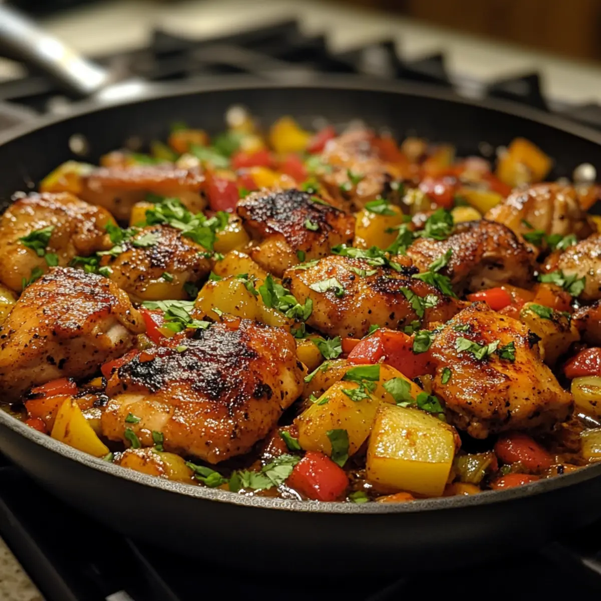 Ultimate Delicious Sweet Chili Chicken Thigh Skillet