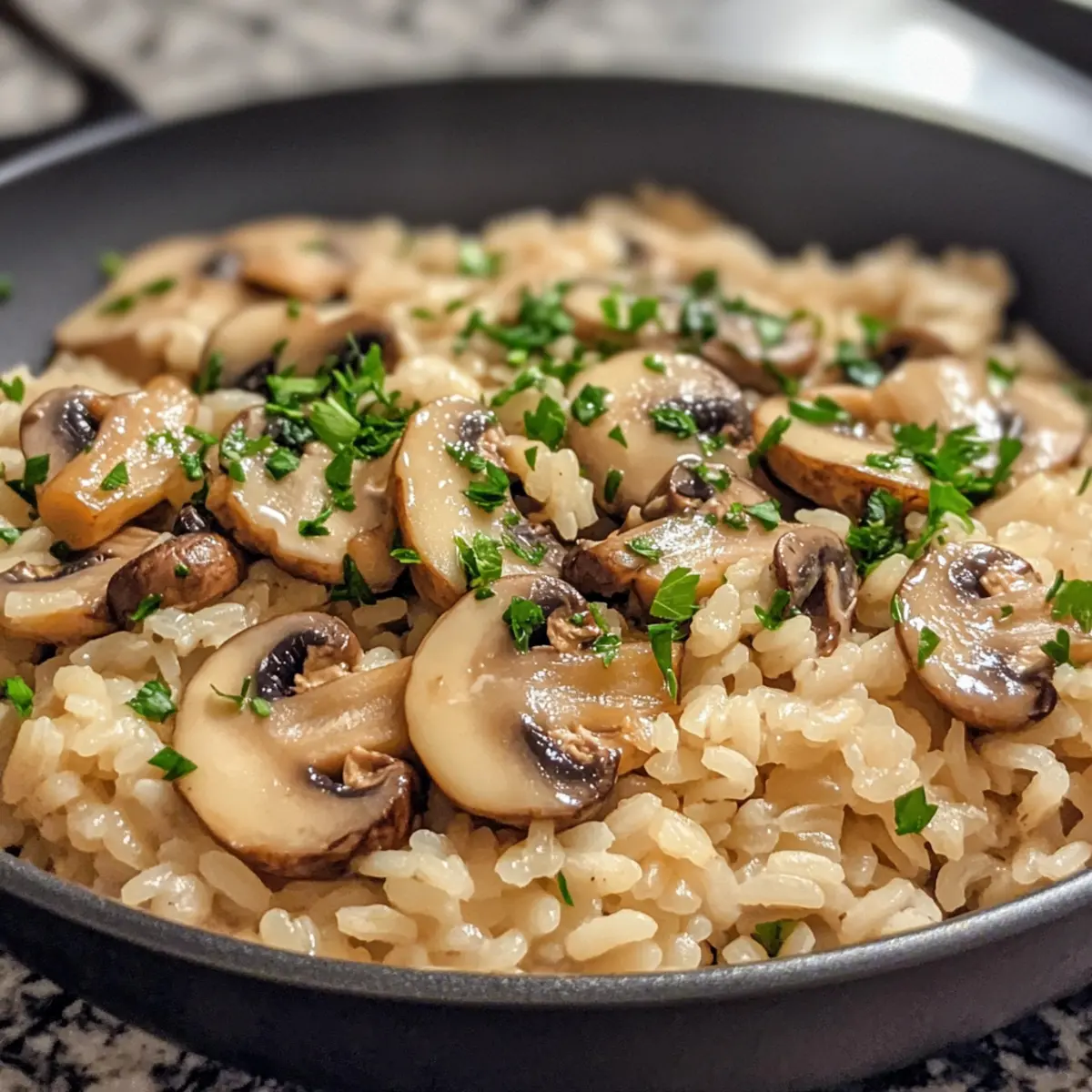 Easy One-Pan Creamy Mushroom Rice That Will Wow Your Tastebuds