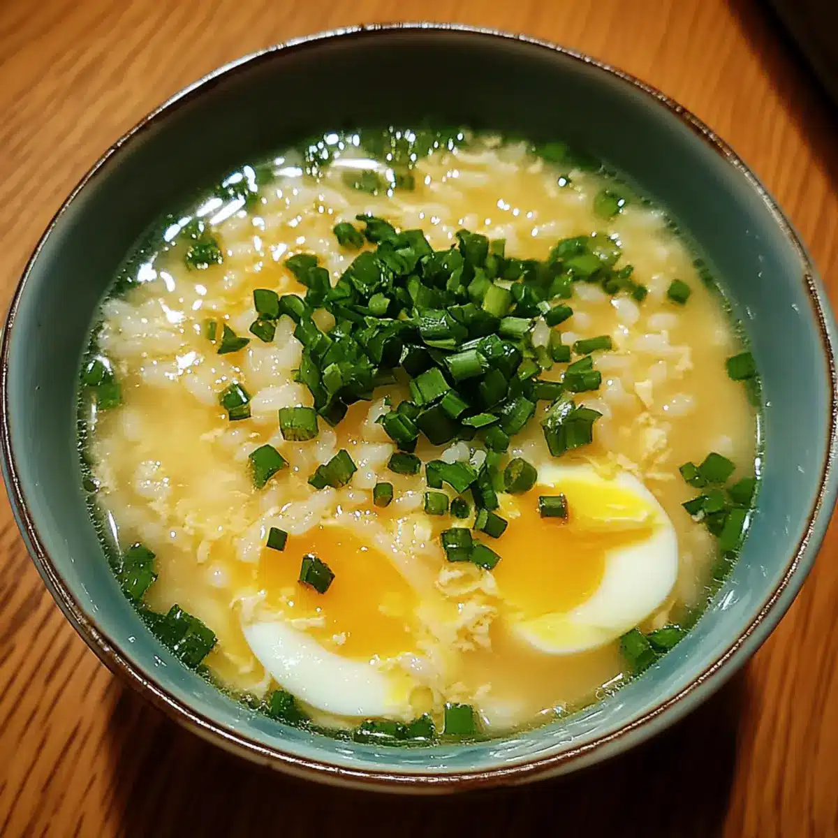 Comforting Easy Silky Onion Egg Broth with Rice Recipe
