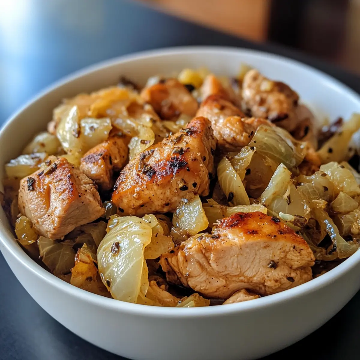 Easy Delicious Crockpot Chicken with Cabbage and Onions Recipe