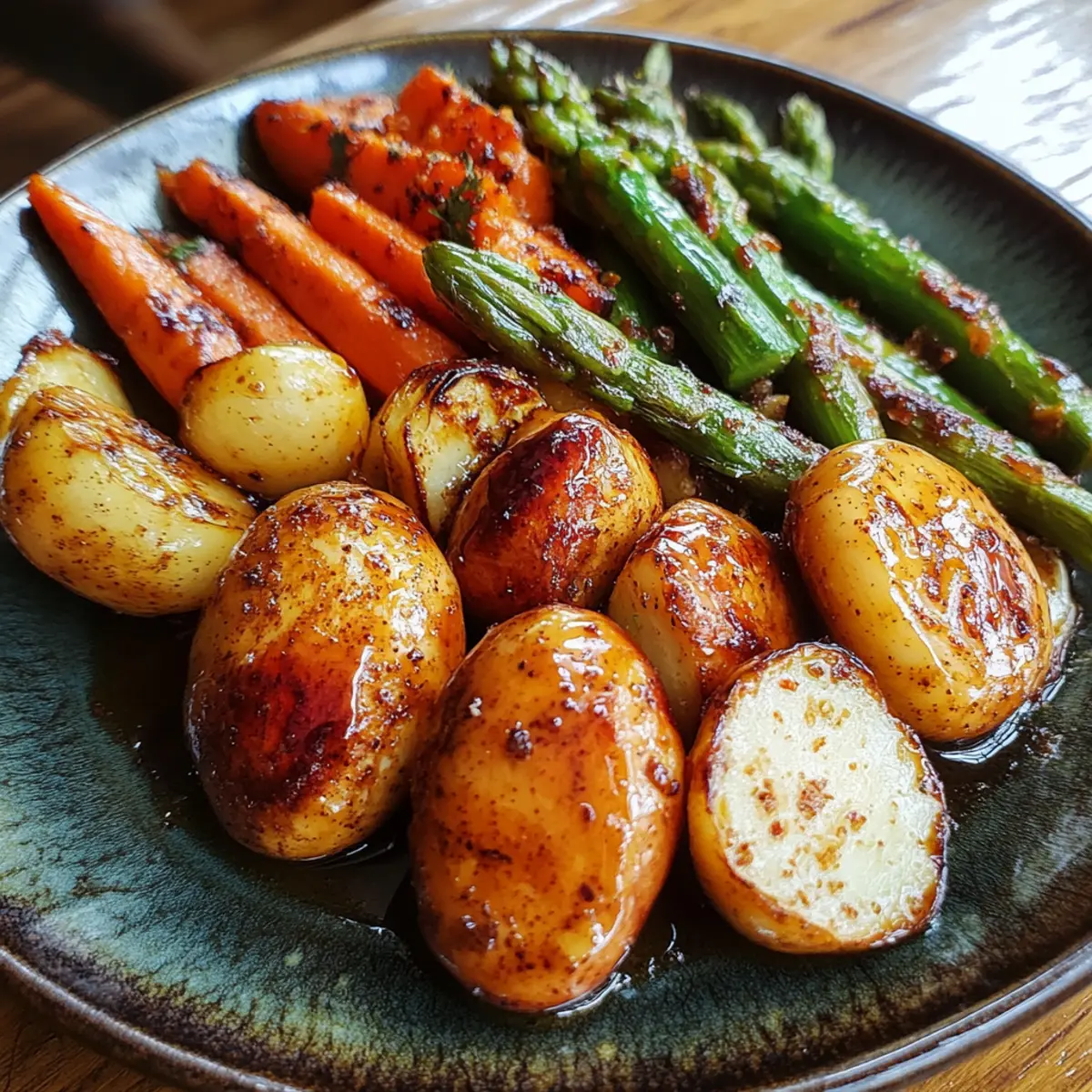 Easy Delicious Crispy Easter Brown Sugar Glazed Spring Veg Medley