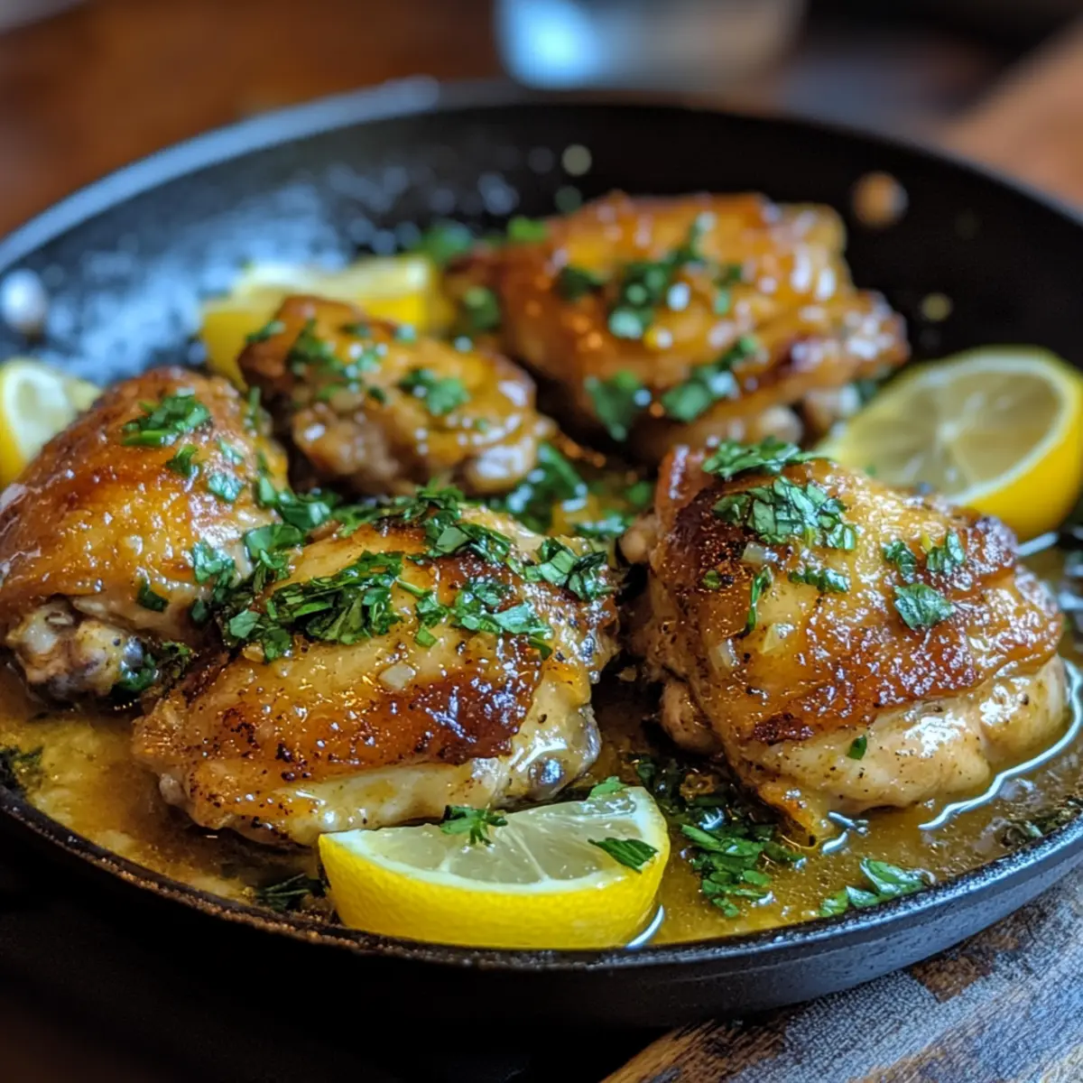 Easy Lemon Butter Chicken Thigh Skillet: Juicy, Delicious Delight